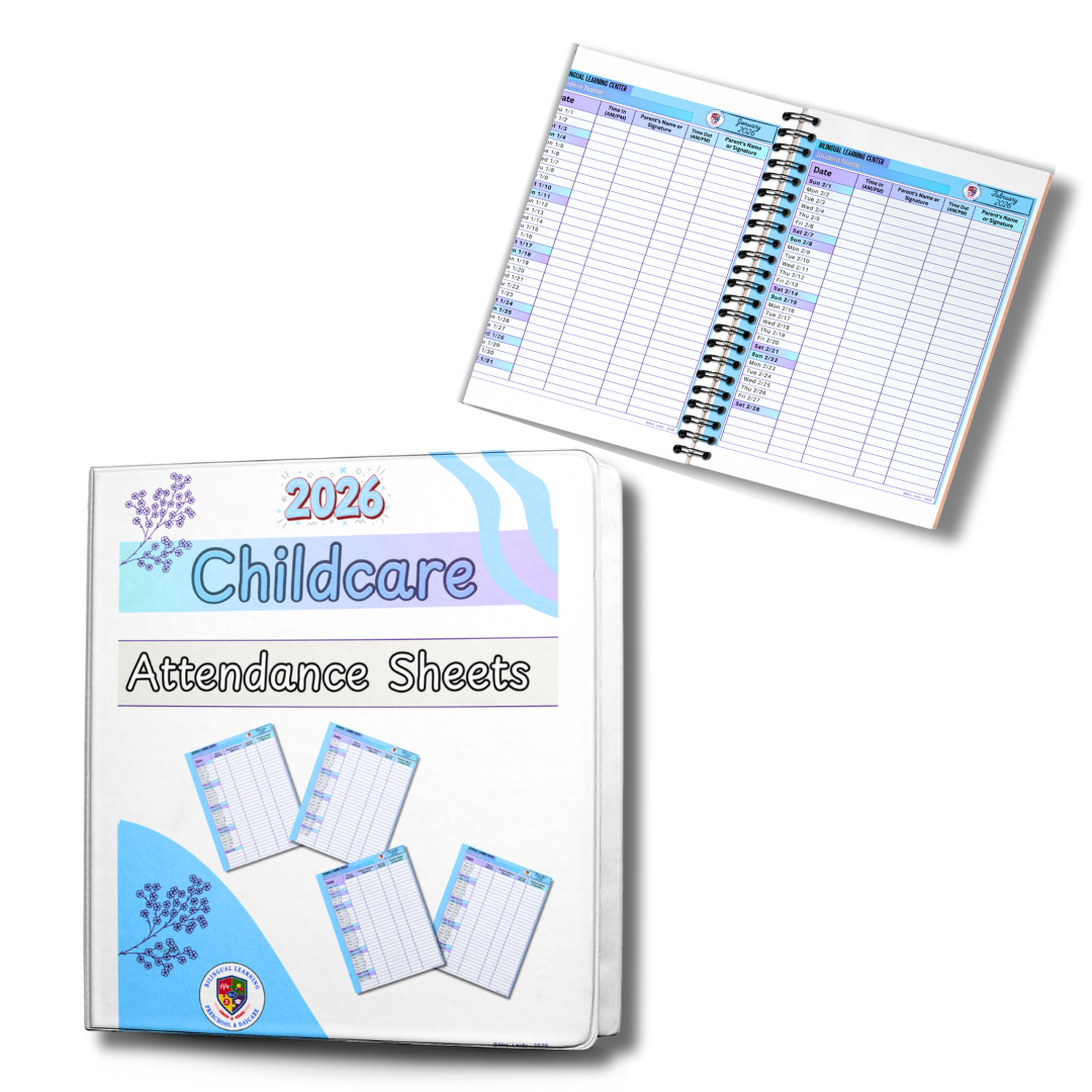 Attendance Sheets for Childcare 2026 – Mrs. Leidy